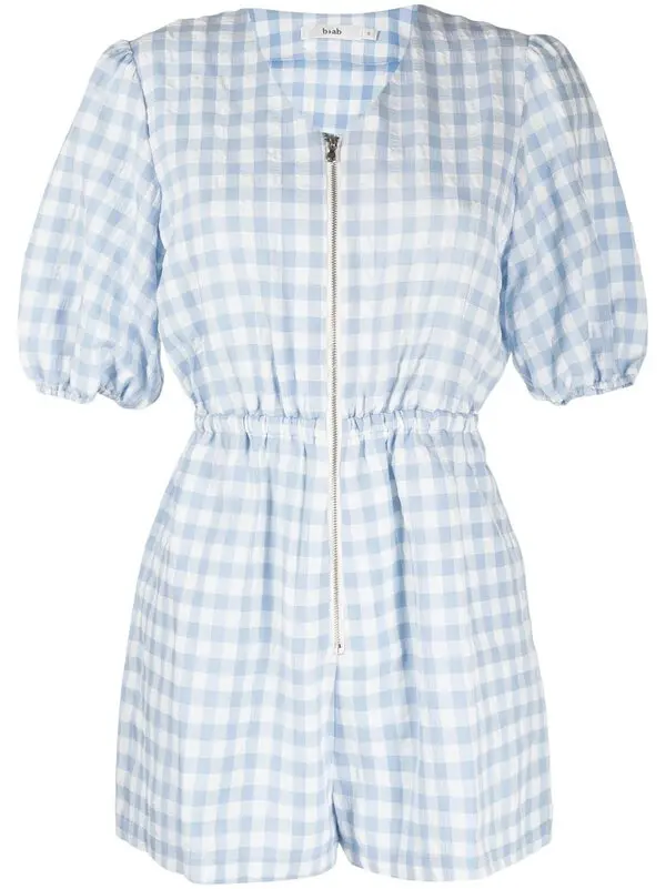 B+AB Checkered Zipped Playsuit