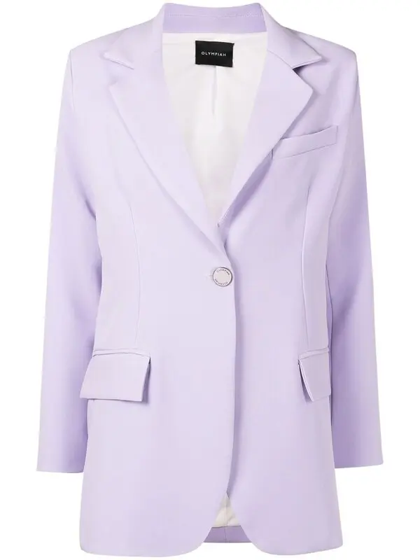 OLYMPIAH Single-breasted Tailored Blazer - Purple