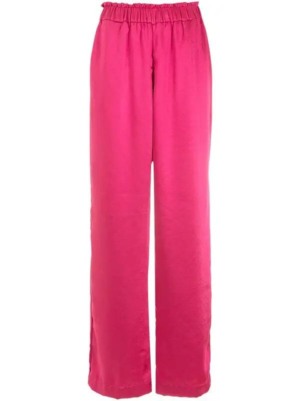 OLYMPIAH Elasticated Wide-leg Trousers - Pink