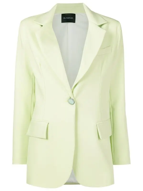 OLYMPIAH Single-breasted Tailored Blazer - Green