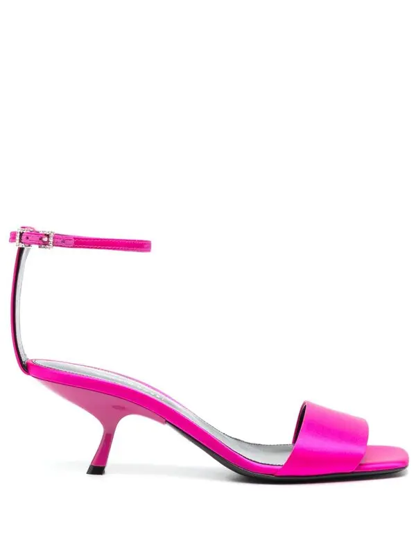 SERGIO ROSSI 70mm Satin Kitten-heel Sandals