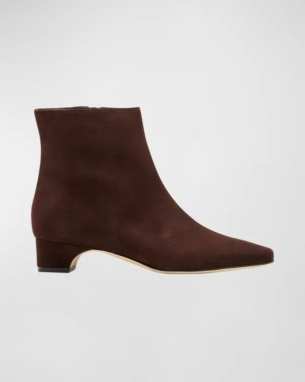 Manolo Blahnik Tolarc Ankle Booties - Dark Brown