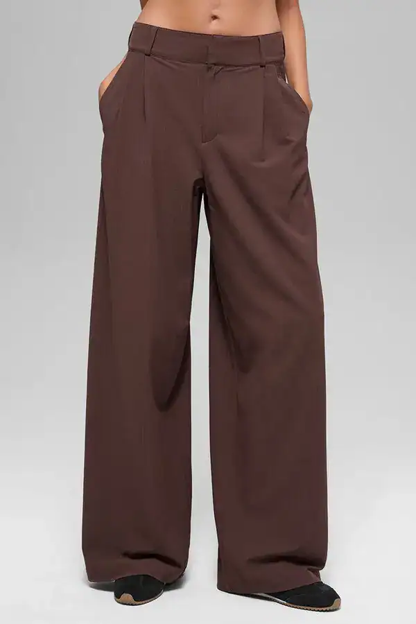 Alo Yoga High-Waist Dreamscape Trouser - Brownstone | Editorialist