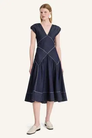 Merlette Skane Denim Dress - Dark Denim