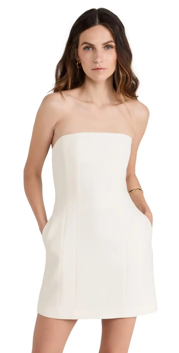 A.L.C. Elsie Strapless Dress - White