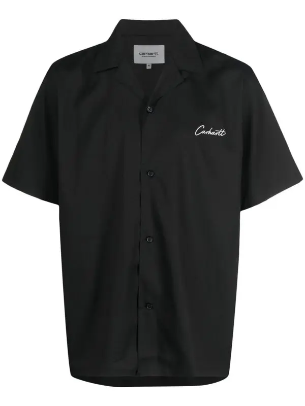 Carhartt Work In Progress Gabardine Logo-embroidered Shirt - Black
