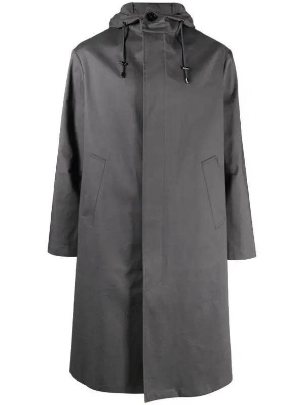 Mackintosh Wolfson Hooded Raincoat - Grey