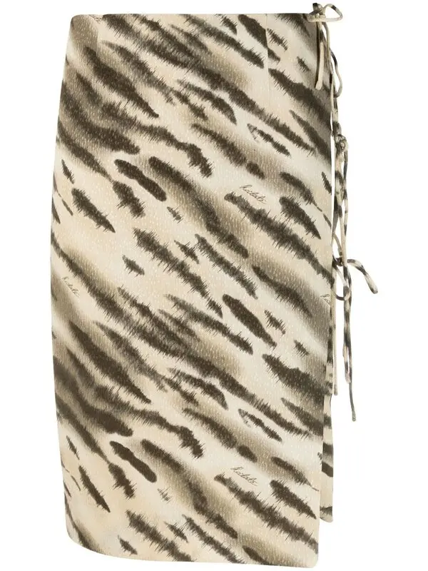 Remain Birger Christensen Tiger-print Skirt