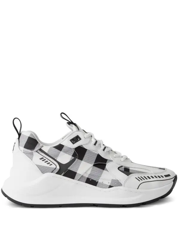 Burberry Check-pattern Leather Sneakers