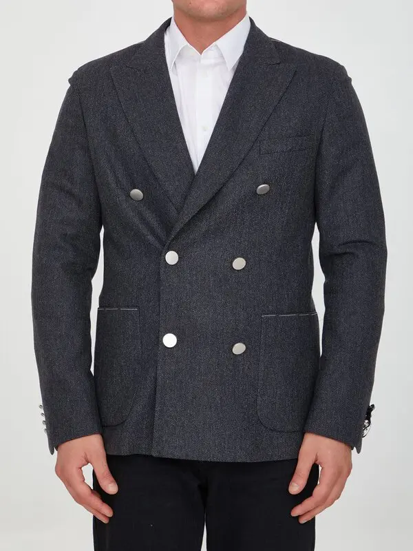 TONELLO Wool Blend Double-breasted Jacket