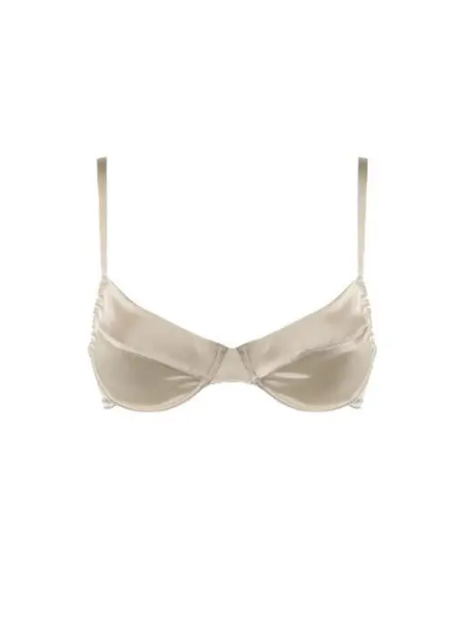 Buy Miu Miu Metallic-effect Balconette Bra - Avorio At 33% Off ...