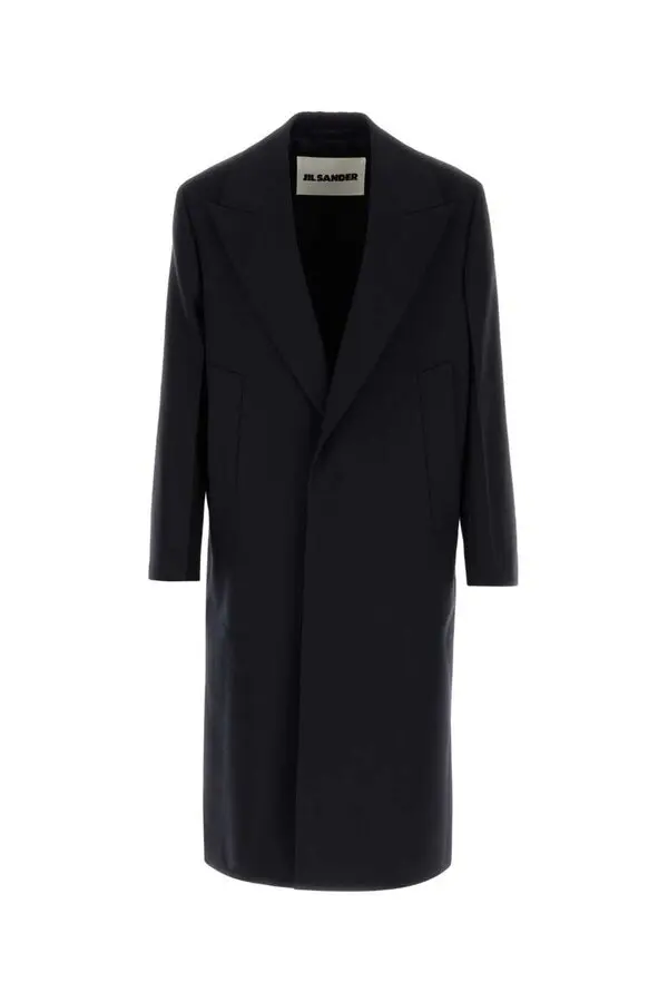 JIL SANDER Wool Coat - Blue