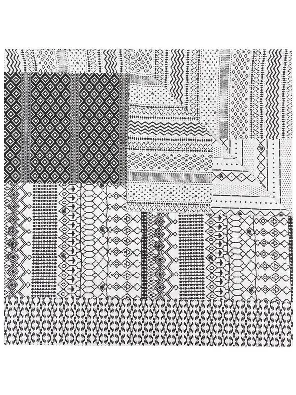 GABRIELE PASINI Silk Printed Foulard - White