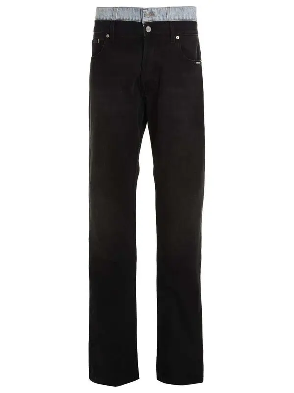 VTMNTS Double Waisted Denim Jeans - Multicolor