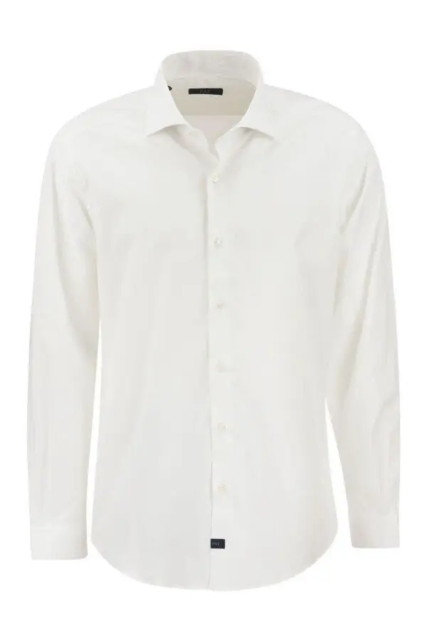 FAY Stretch French Collar Shirt