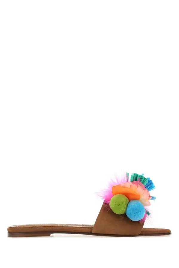 ALAMEDA TURQUESA Tutti Frutti Embellished Slippers