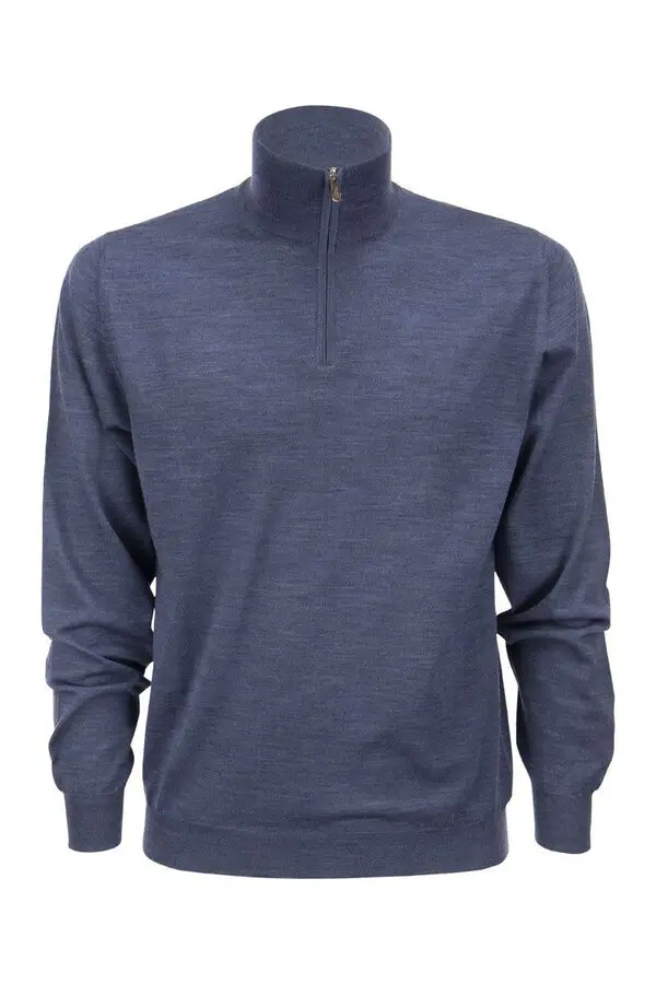 Fedeli Wool Quarter-zip Jumper