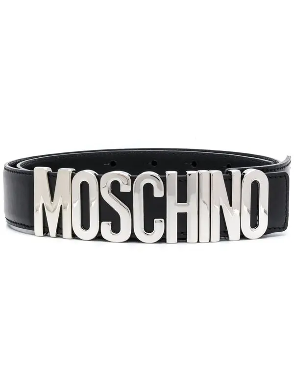 Moschino Logo Plaque Belt