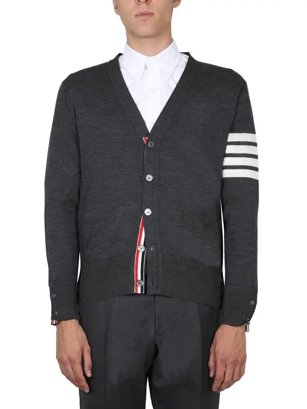 Thom Browne 4-bar Cardigan - Grey