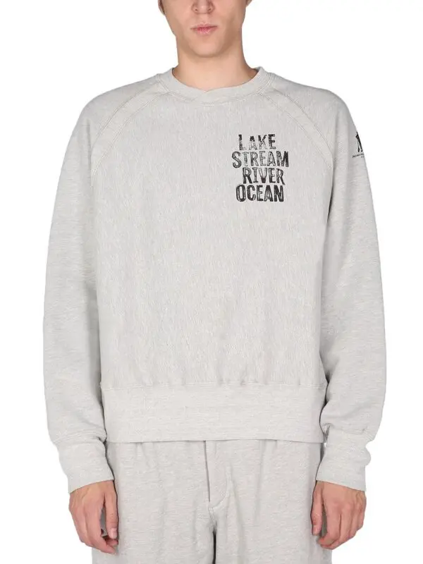 Engineered Garments Printed Crewneck Sweatshirt - Grey