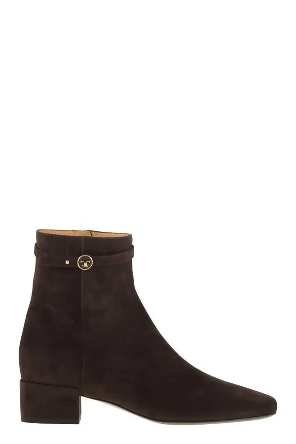 TOD'S Suede Ankle Boots - Brown