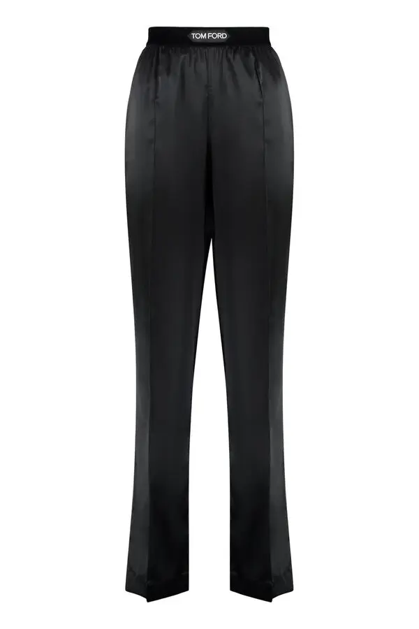 TOM FORD Satin Trousers - Black