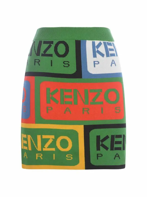 Buy Kenzo Miniskirt " Labels - Multicolour At 33% Off | Editorialist
