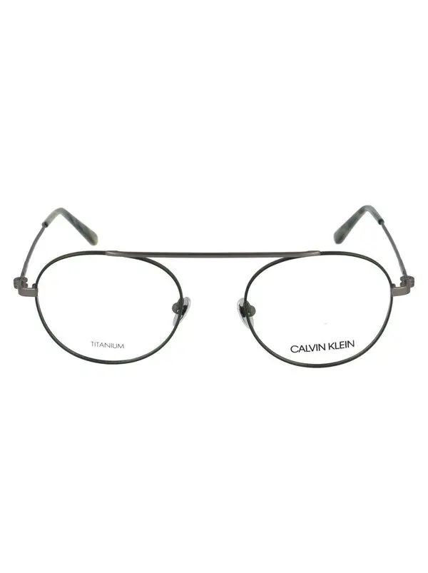 Calvin Klein Round Frame Eyeglasses Ck19151 - 306 Matte Hunter