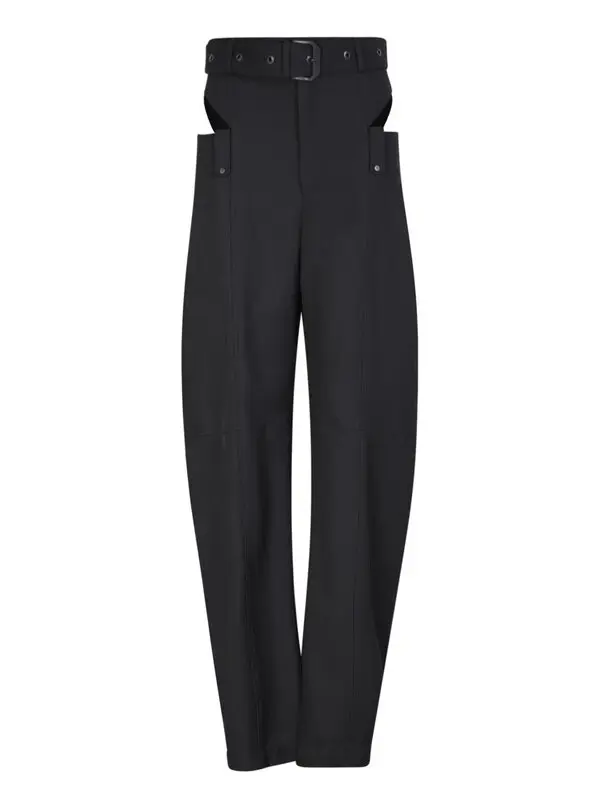 SSHEENA Straight-cut Virgin Wool Trousers
