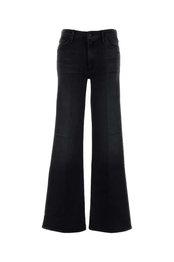 MOTHER The Roller Stretch Denim Jeans - Black