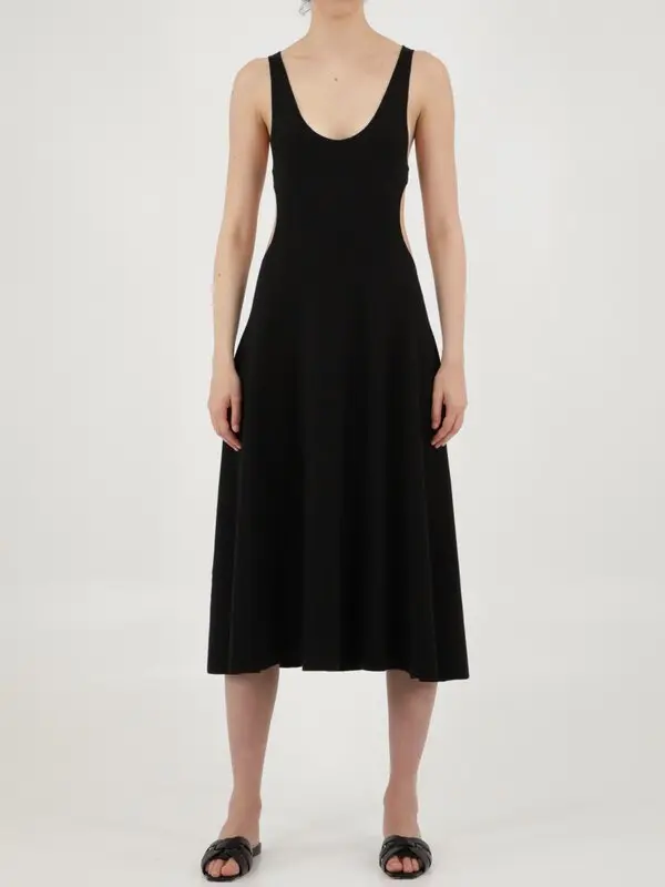 Saint Laurent Cut-out A-line Wool Dress