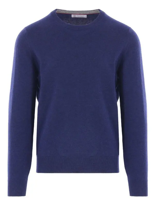 Brunello Cucinelli Cashmere Crewneck Jumper - Blue