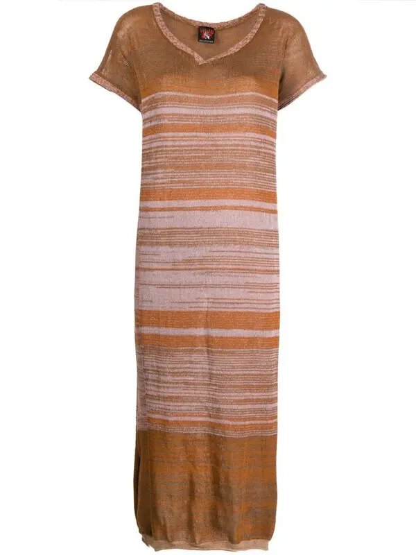 VITELLI Knitted Plain Kaftan - Sunset Plain