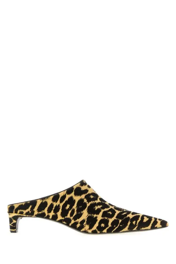 JIL SANDER Printed Calf Hair Mules - Multicolor