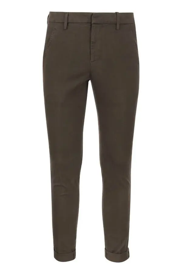 DONDUP Gaubert Slim-fit Gabardine Trousers - Brown