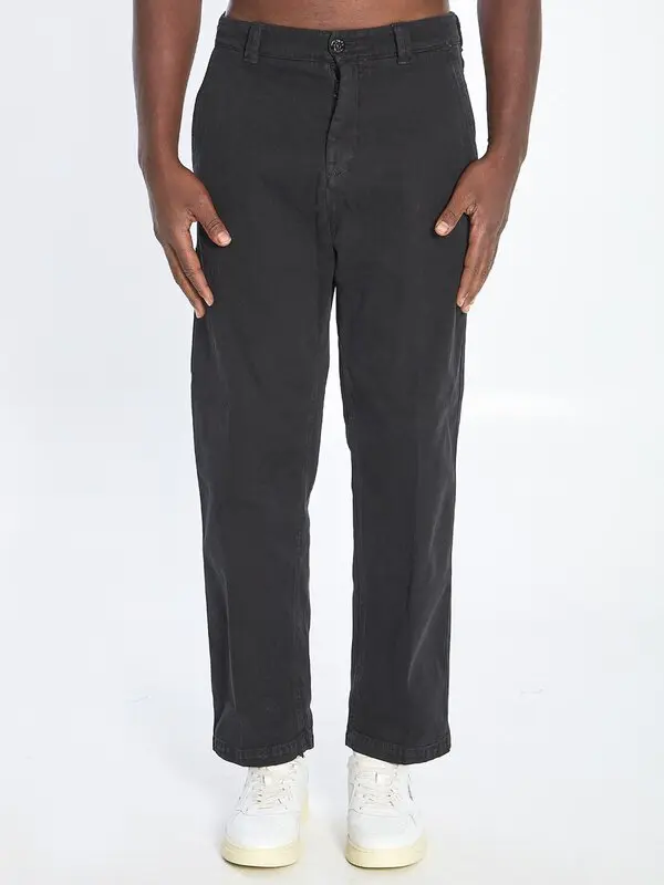 Stone Island Loose Fit Pants - Black