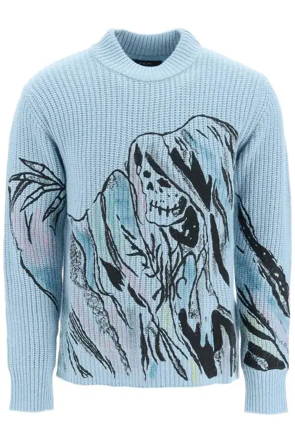Amiri Wes Lang Secret Sweater In Blue - 33% Off | Editorialist