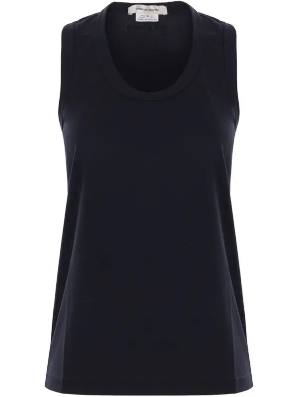 Comme Des Garçons Logo Jersey Tank Top - Black