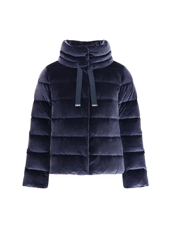 Herno Chenille-effect Cotton Down Jacket - Blue