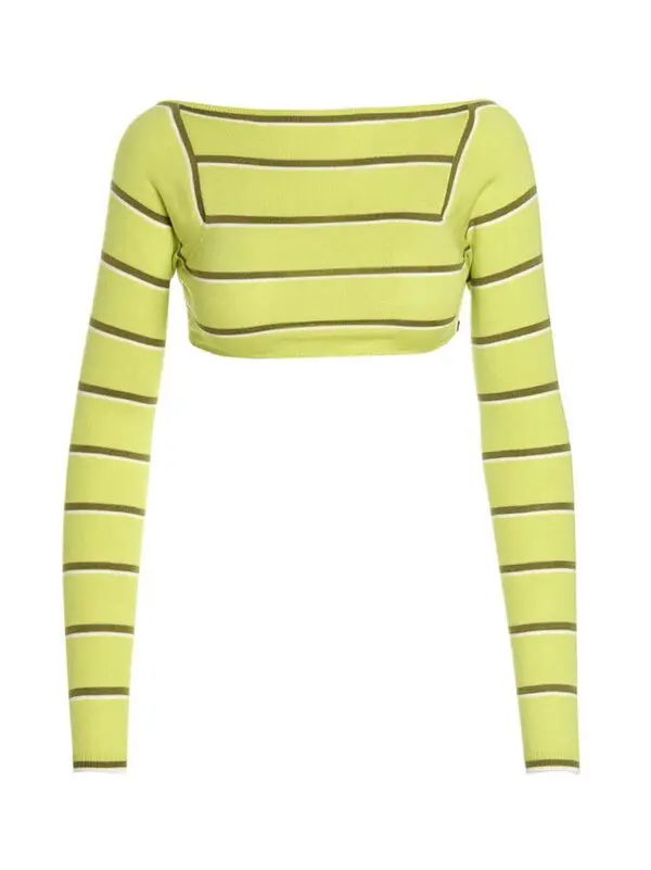 Emilio Pucci Cut-out Cropped Sweater - Green