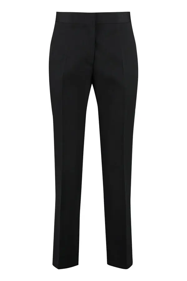 JIL SANDER Wool Cropped Trousers - Black