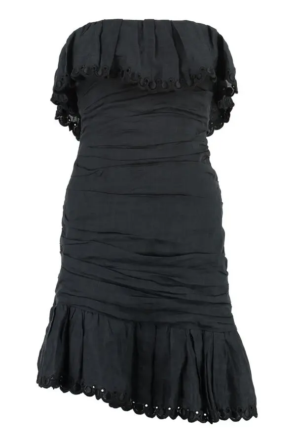 Isabel Marant Oxani Off-the-shoulder Dress - Black