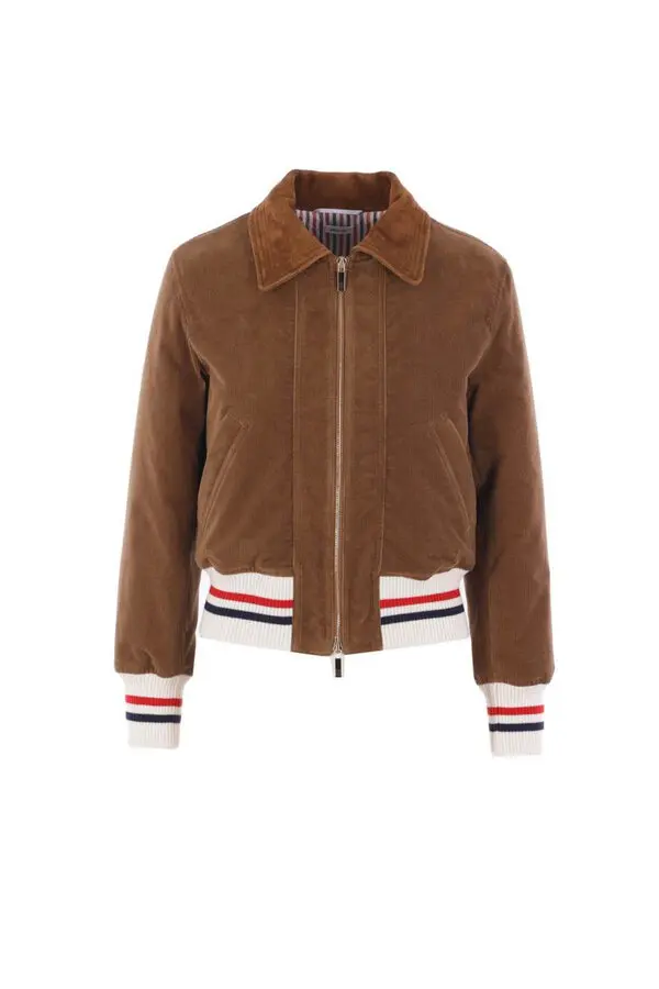 Thom Browne Padded Cropped-cut Jacket - Brown