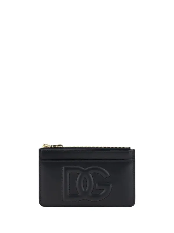 Dolce & Gabbana Dg Logo Leather Card Case In Nero - 51% Off | Editorialist