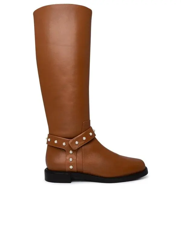 STUART WEITZMAN Leather Knee High Moto Boots