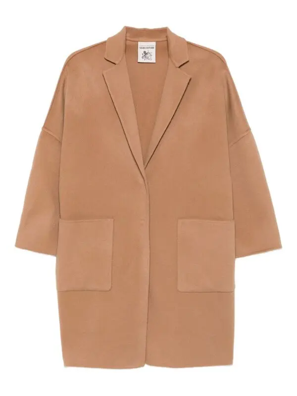 SEMICOUTURE Sigmund Wool Coat - Beige