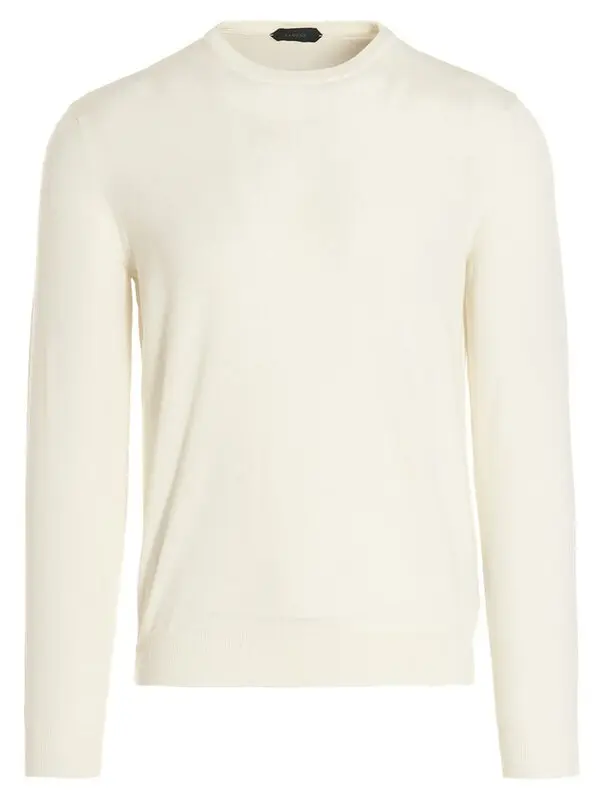 Zanone Flex Wool Gauge Sweater In White - 47% Off | Editorialist