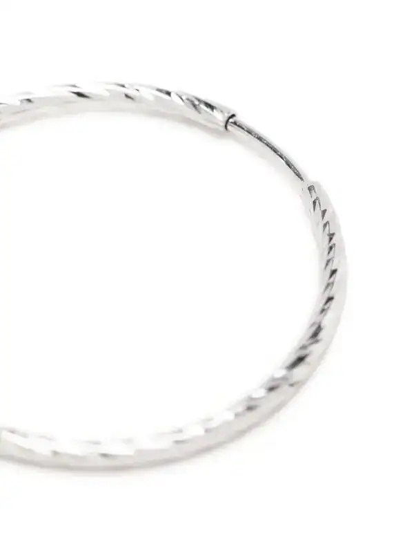 Maria Black Liv Hoop 25 In 14k White Gold White Rhodium Plated