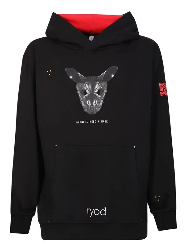 IHS Rabbit Print Cotton Hoodie