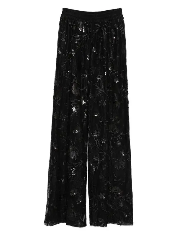 ERMANNO FIRENZE Sequined Wide-leg Trousers